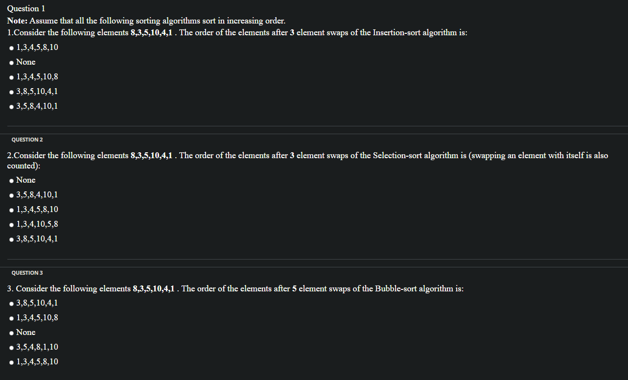 Solved Data Structures , java Topics : (Sorting _ | Chegg.com