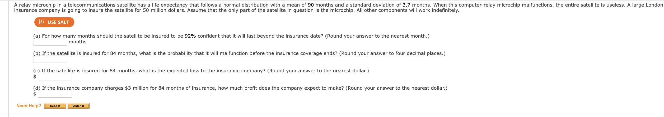 Solved A relay microchip in a telecommunications satellite | Chegg.com