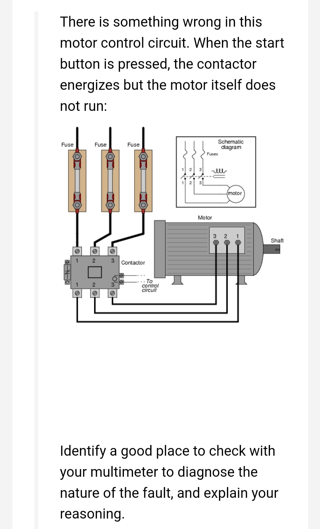 Solved There is something wrong in this motor control | Chegg.com