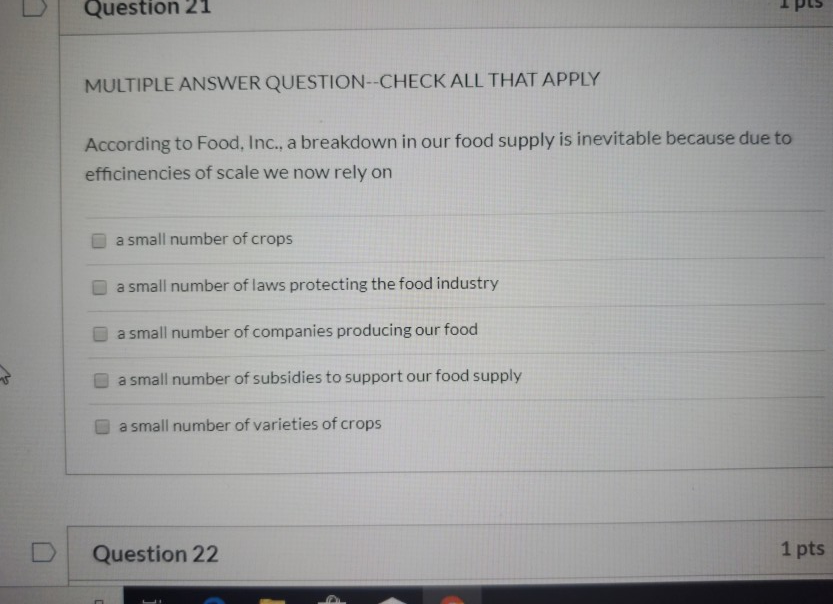 Solved Question 21 MULTIPLE ANSWER QUESTION--CHECK ALL THAT | Chegg.com