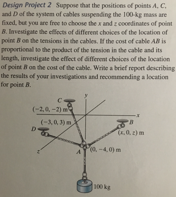 Solved Design Project 2 Suppose that the positions of points | Chegg.com