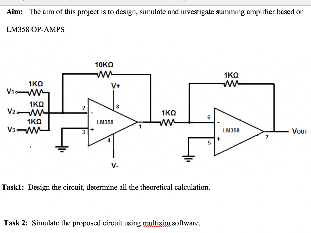 Solved Aim: The aim of this project is to design, simulate | Chegg.com