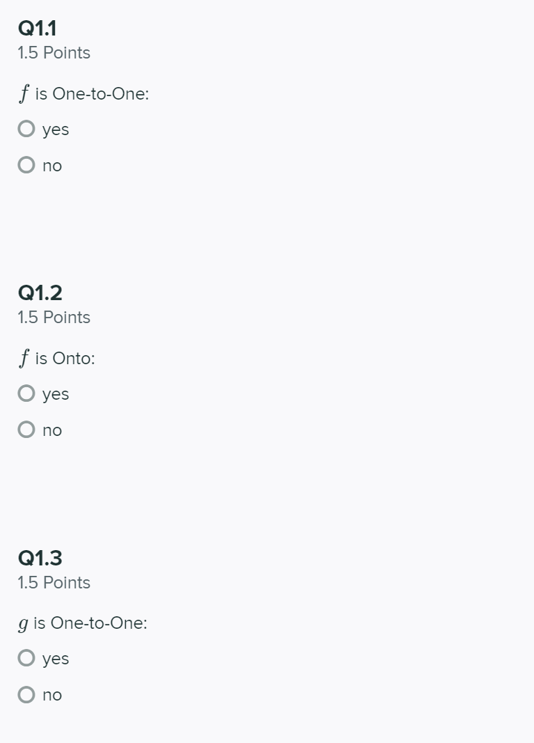 Solved Q1 Functions 9 Points Let R be the set of real | Chegg.com