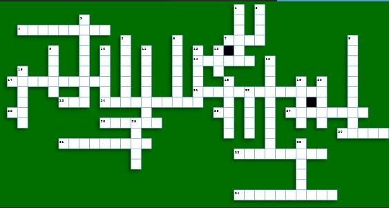 Solved Crossword Puzzle in HTML The goal of a crossword | Chegg.com