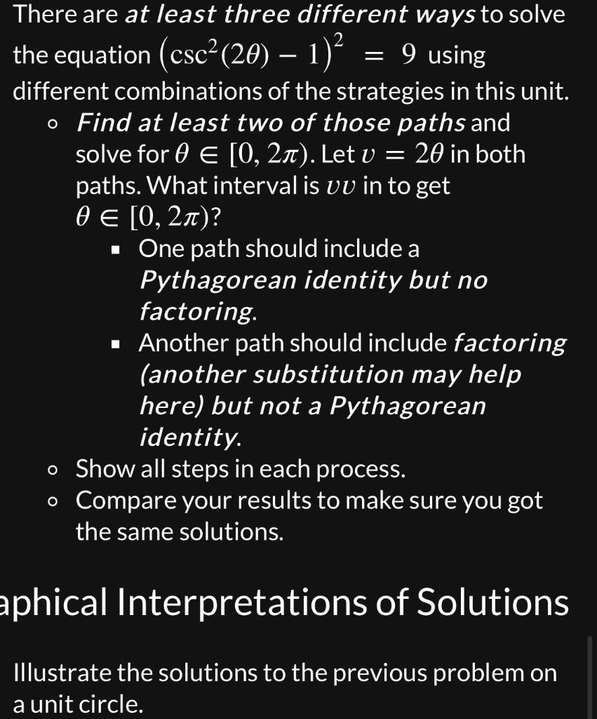 Solved There are at least three different ways to solve the | Chegg.com