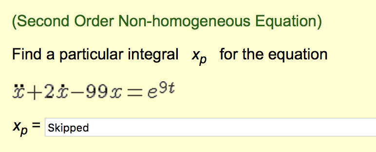 Solved (Second Order Non-homogeneous Equation) Find a | Chegg.com