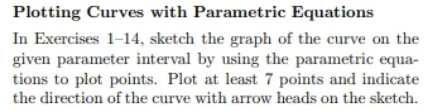 Solved Plotting Curves with Parametric Equations In | Chegg.com