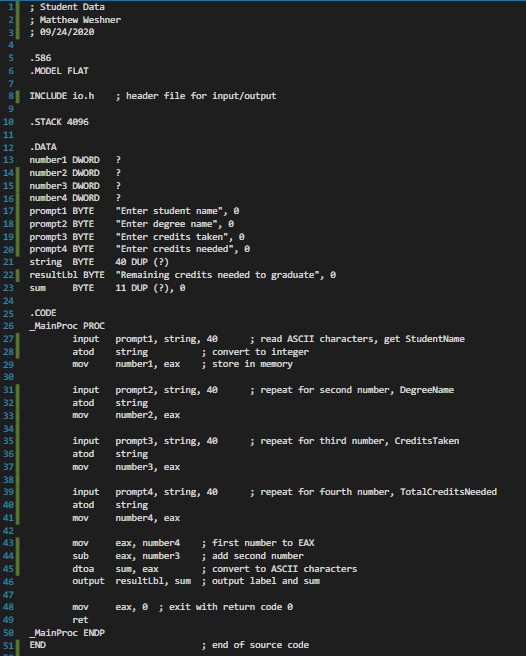 Solved write 80x86 Assembly Language in visual studio | Chegg.com