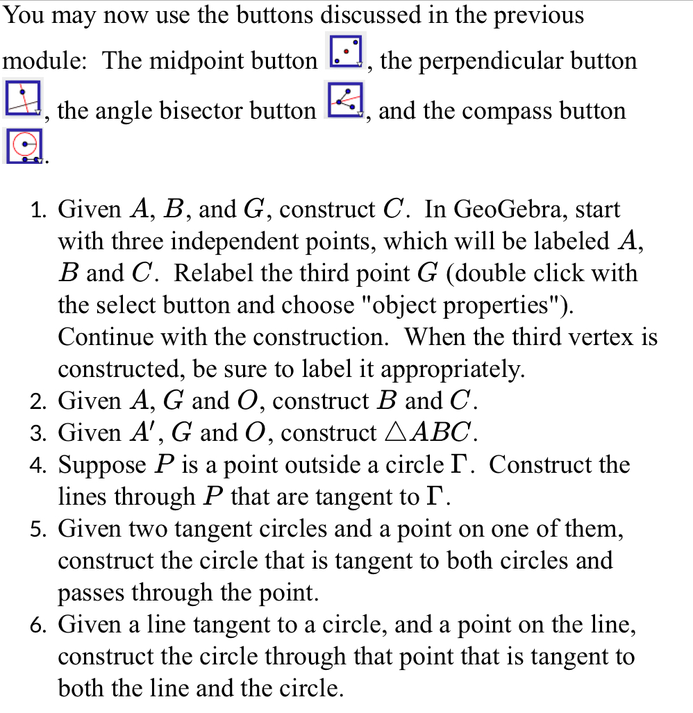 Solved You may now use the buttons discussed in the previous | Chegg.com