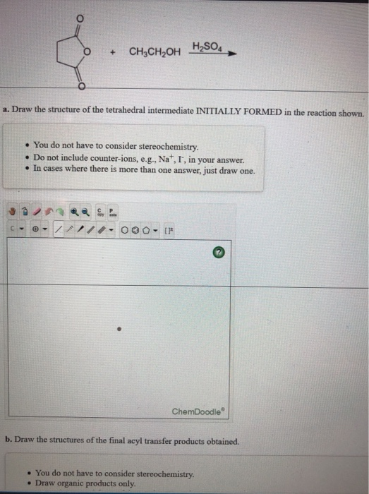 Solved CH3C-0-CCH3 H2O- + a. Draw the structure of the | Chegg.com