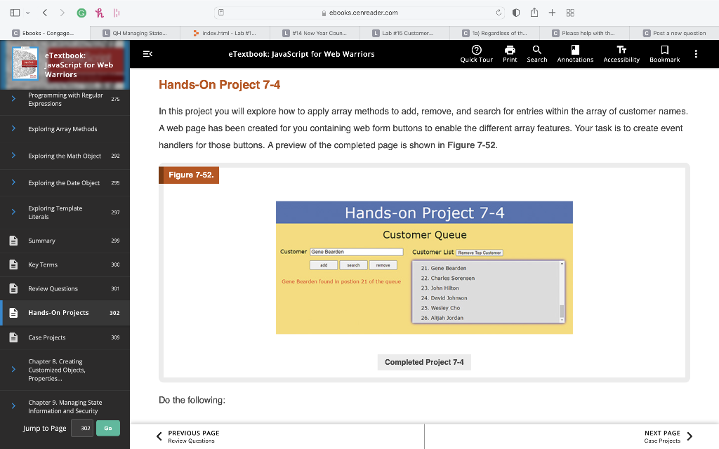 Solved In This Project You Will Explore How To Apply Array Chegg