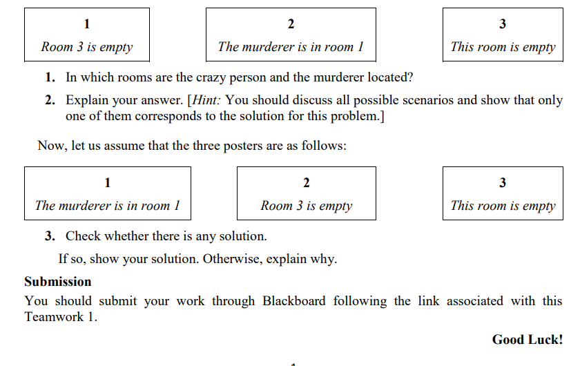 In a hallway, there are three doors which allow | Chegg.com