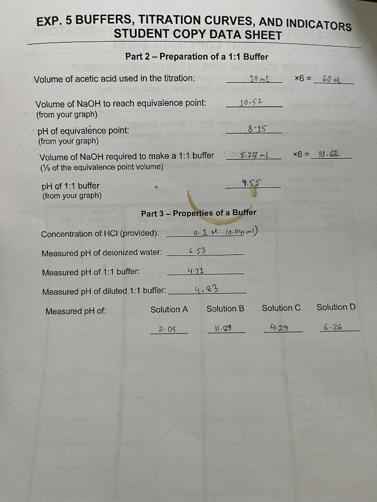 Solved 1.Calculate the number of moles of NaOH used in your | Chegg.com