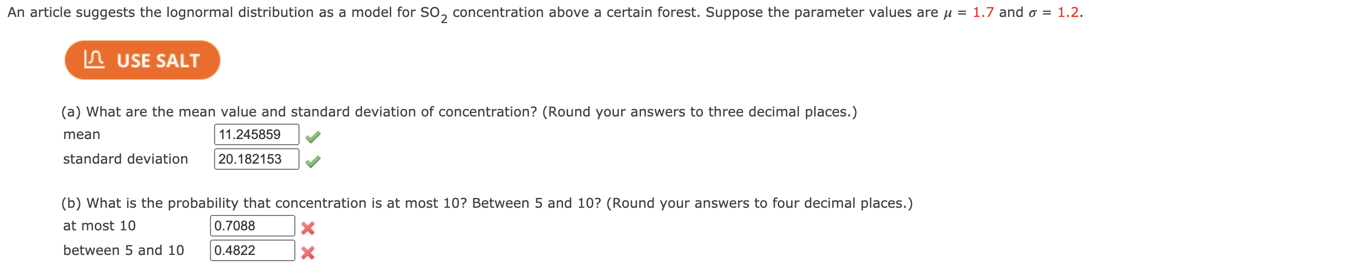 Solved An article suggests the lognormal distribution as a | Chegg.com