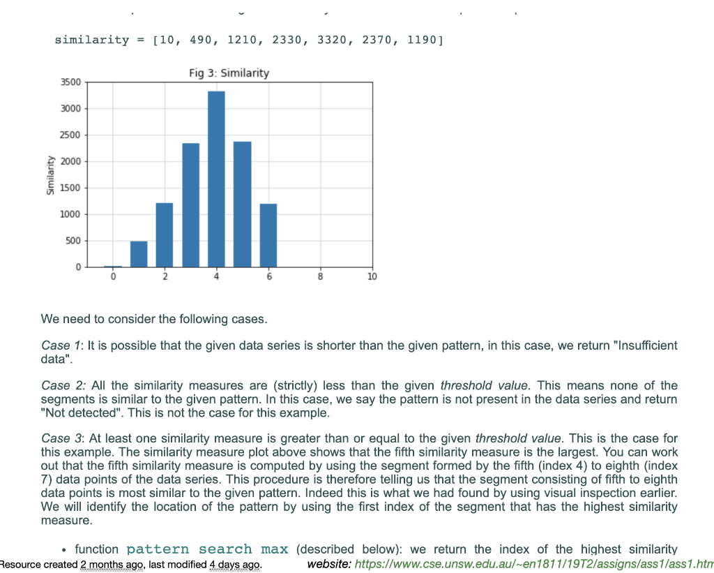 The pattern detection problem In this assignment, | Chegg.com