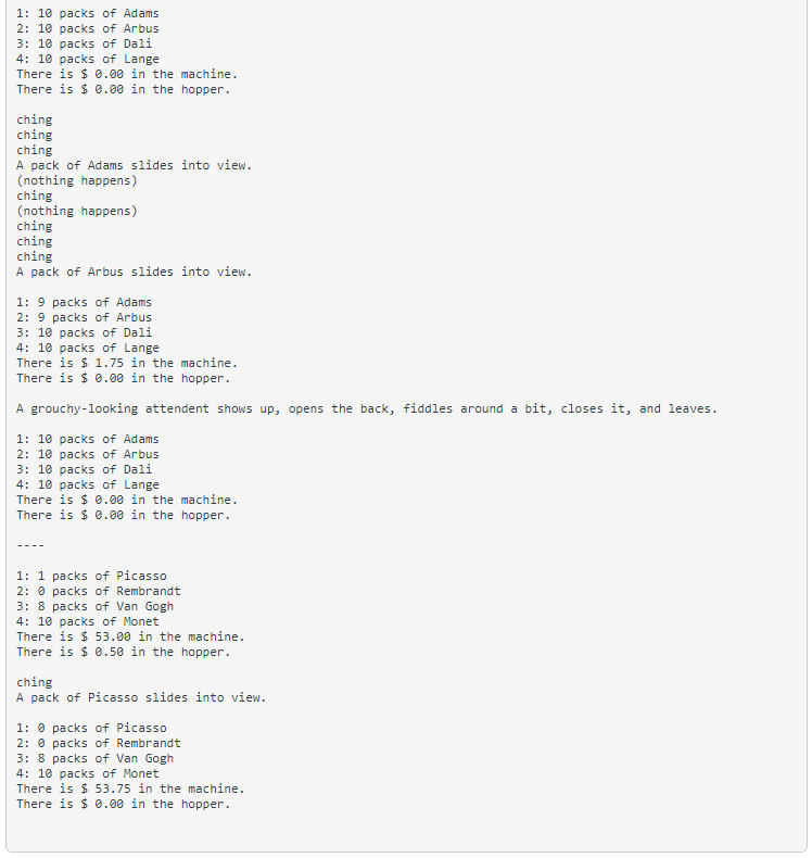 Solved PYTHON CODE: Ah, the days of automatically-dispensed | Chegg.com