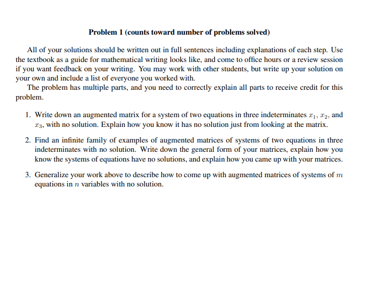 Solved Problem 1 (counts toward number of problems solved) | Chegg.com