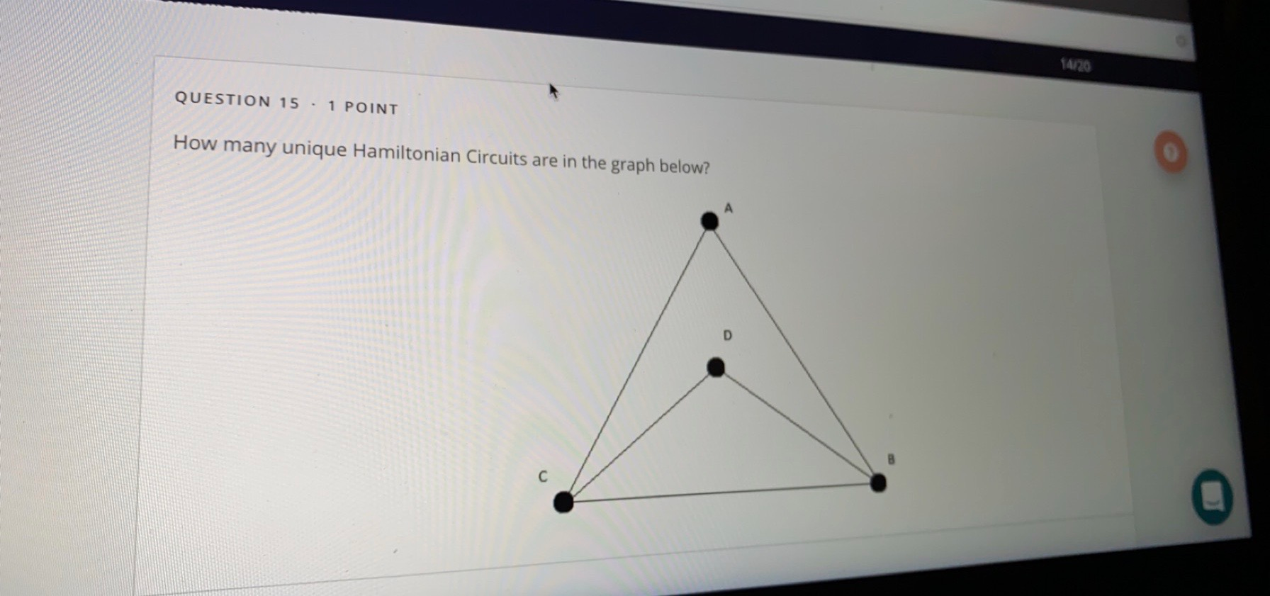 Solved 14120 QUESTION 15 1 POINT How many unique Hamiltonian | Chegg.com