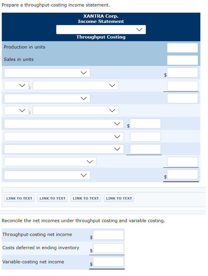 Solved Problem 8.32A a-f Xantra Corp. is a manufacturer of | Chegg.com