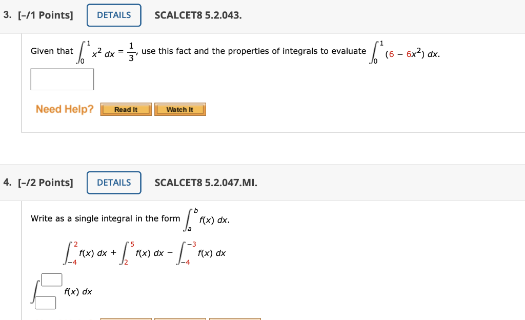 Solved 1. [-12 Points) DETAILS SCALCET8 5.2.019. Express the | Chegg.com