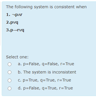 Solved The following system is consistent | Chegg.com