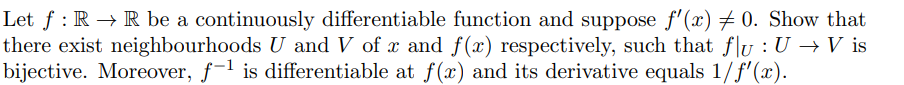 Solved Let f:R→R be a continuously differentiable function | Chegg.com