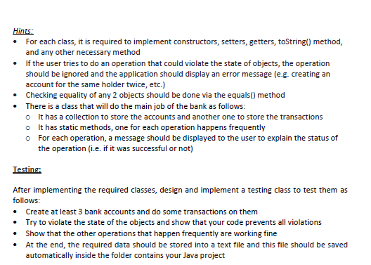 Solved you have to use getter and setter in the answer and | Chegg.com