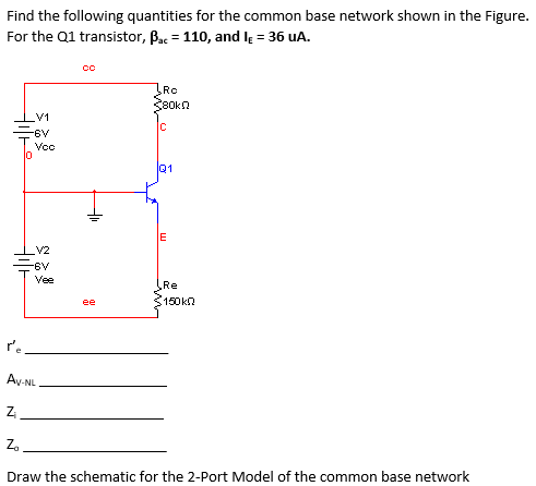 Solved Find the following quantities for the common base | Chegg.com