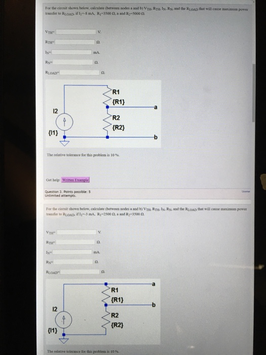 Solved For the circuit shown below, calculate (between nodes | Chegg.com