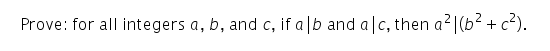Solved Prove: for all integers a, b, and c, if a b and ac, | Chegg.com