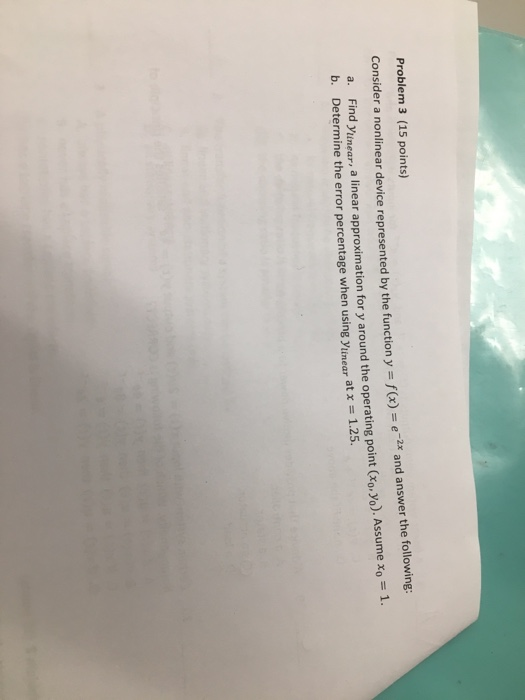Solved Problem 3 (15 points) a nonlinear device represented | Chegg.com