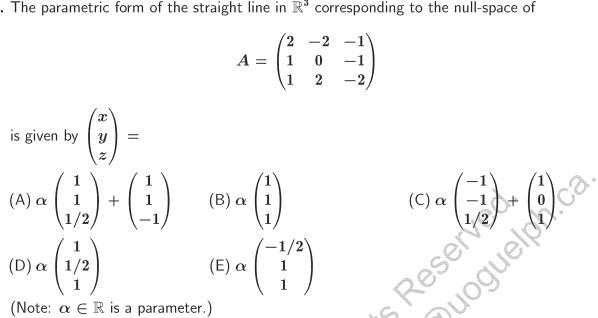 Solved The parametric form of the straight line in R3 | Chegg.com