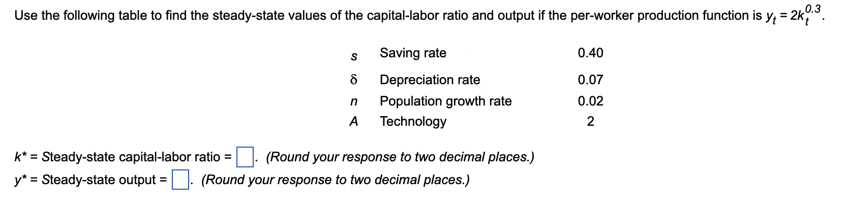 Solved Use the following table to find the steady-state | Chegg.com