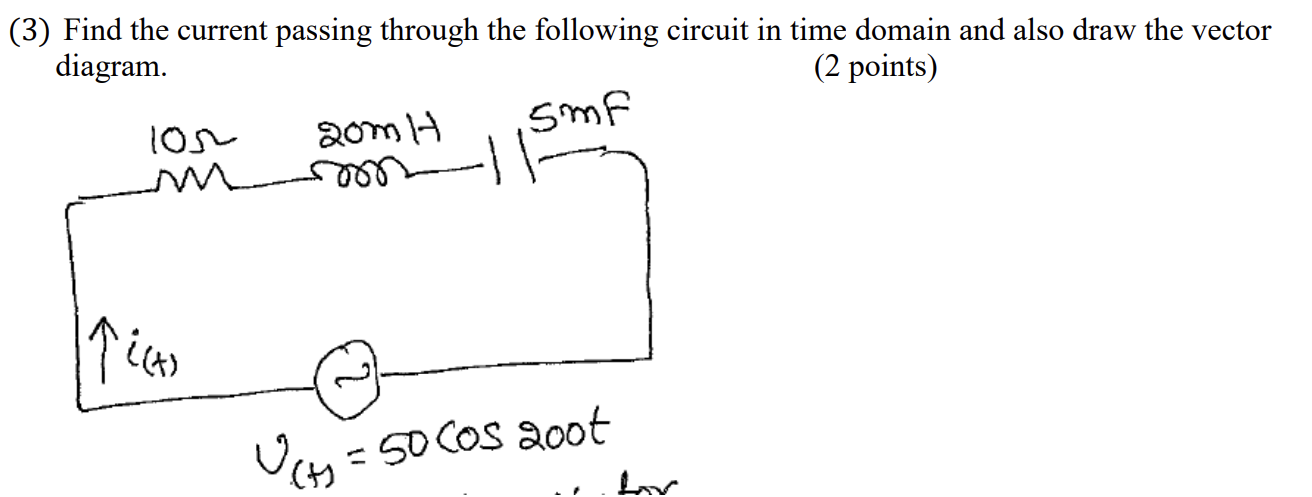 Solved (3) Find the current passing through the following | Chegg.com