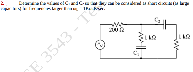 Solved 2. Determine the values of C and C2 so that they can | Chegg.com