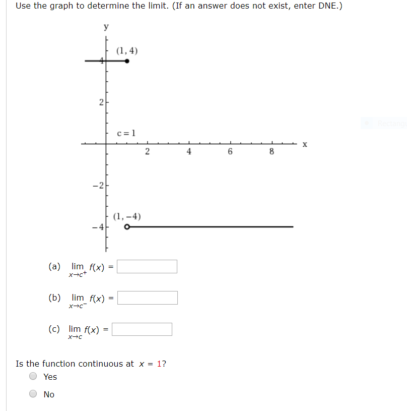 Solved Use the graph to determine the limit. (If an answer | Chegg.com
