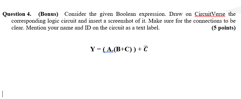 Solved Question 4. (Bonus) Consider the given Boolean | Chegg.com