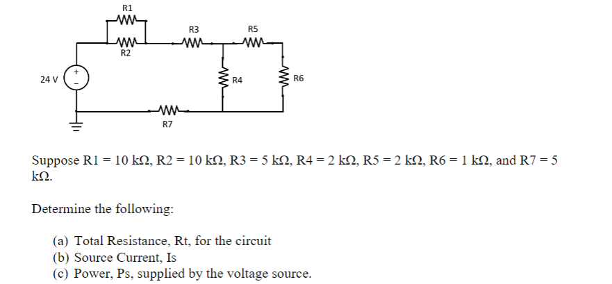 Solved Suppose R1=10kΩ,R2=10kΩ,R3=5kΩ,R4=2kΩ,R5=2kΩ,R6=1kΩ, | Chegg.com
