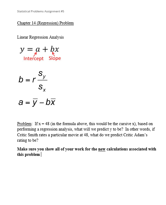 Solved Statistical Problems Assignment #5 Chapter 14 | Chegg.com