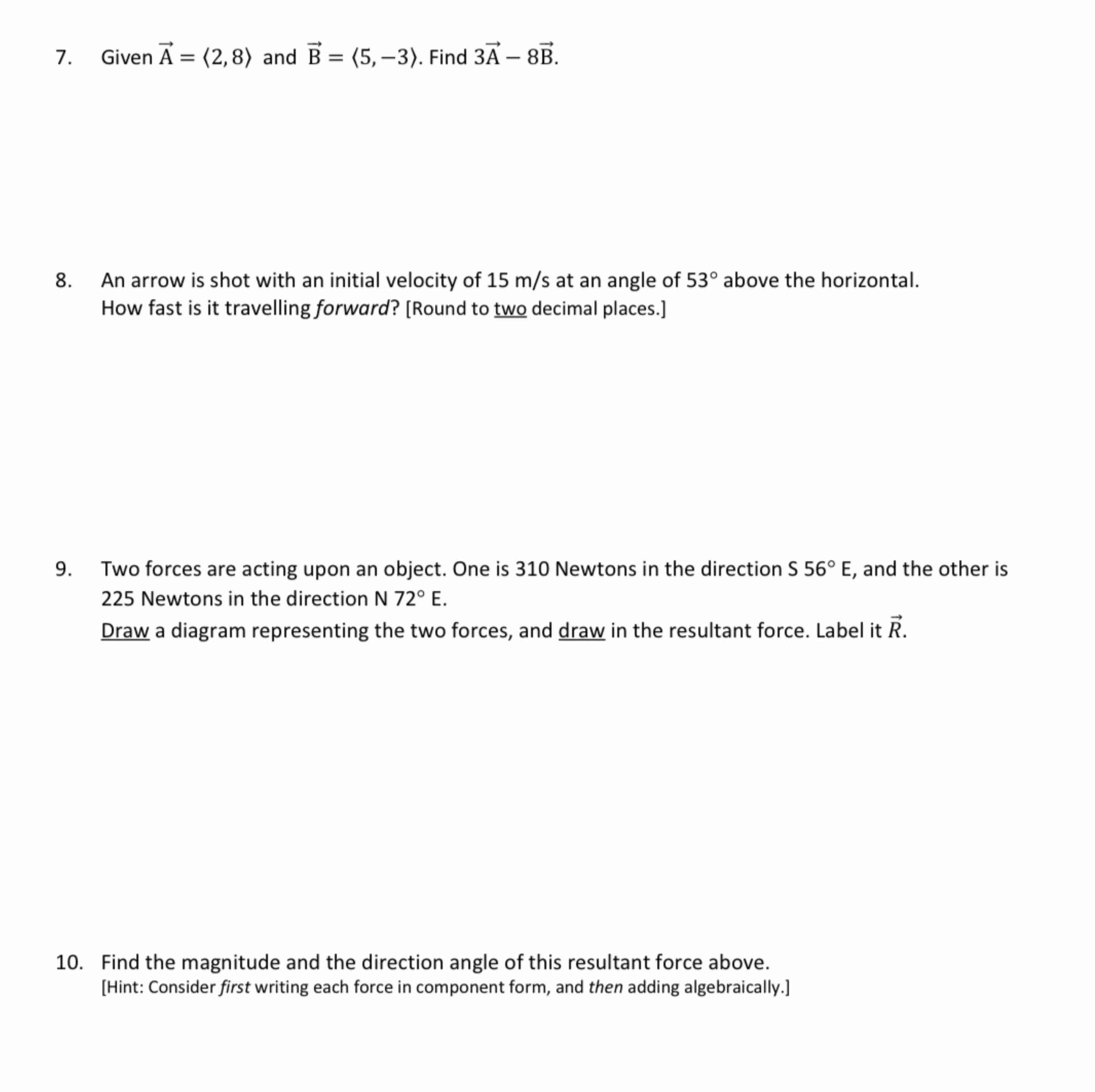 Solved Given vec(A)=(:2,8:) ﻿and vec(B)=(:5,-3:). ﻿Find | Chegg.com