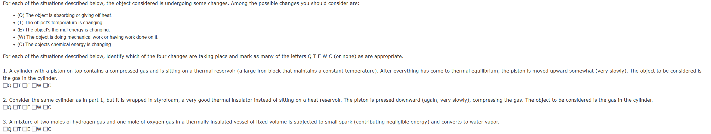 Solved For Each Of The Situations Described Below The