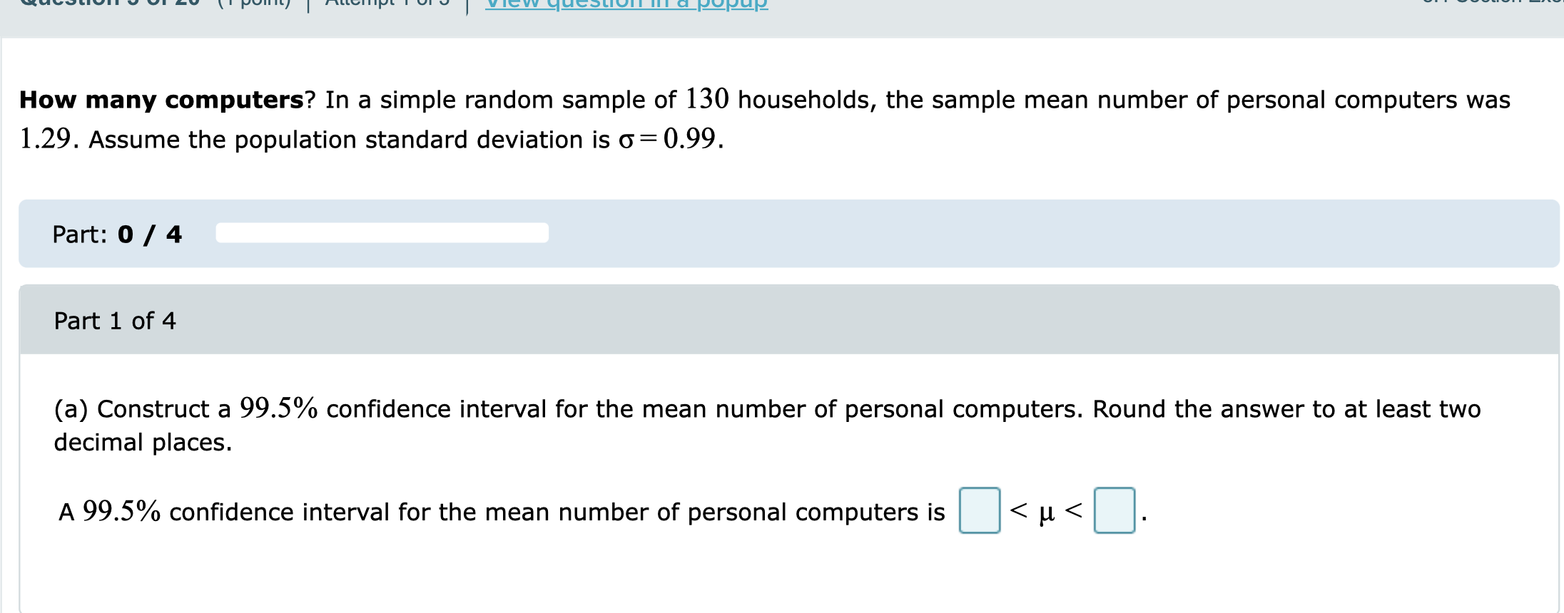 Solved How many computers? In a simple random sample of 130 | Chegg.com