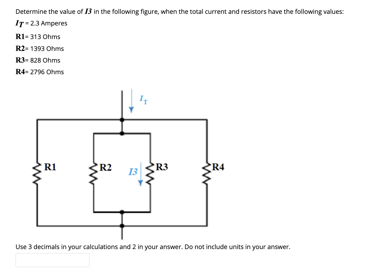 Solved Determine the value of I3 in the following figure, | Chegg.com