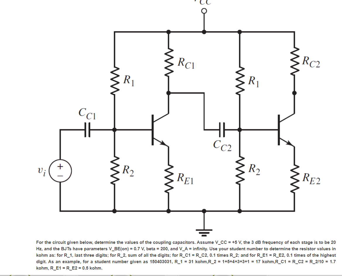 Solved Jo Rci RC2 RI R1 Cci Cc2 + Ui R2 R2 www REI RE2 For | Chegg.com