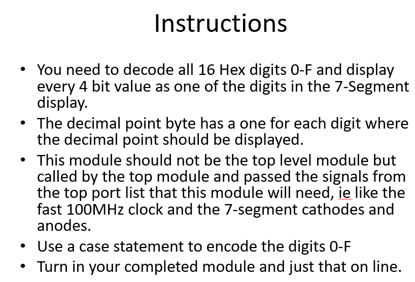 Multiplexed 7-Segment Display Use the following | Chegg.com