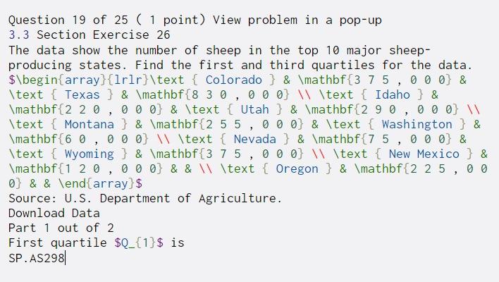 Solved Question 19 of 25 ( 1 point) View problem in a pop-up | Chegg.com