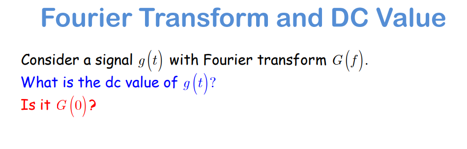 Solved Fourier Transform and DC Value Consider a signal g(t) | Chegg.com