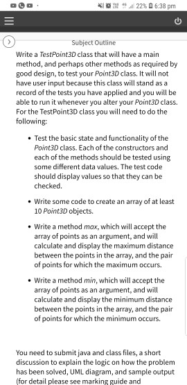 Solved For this task you will create a Point3D class to | Chegg.com