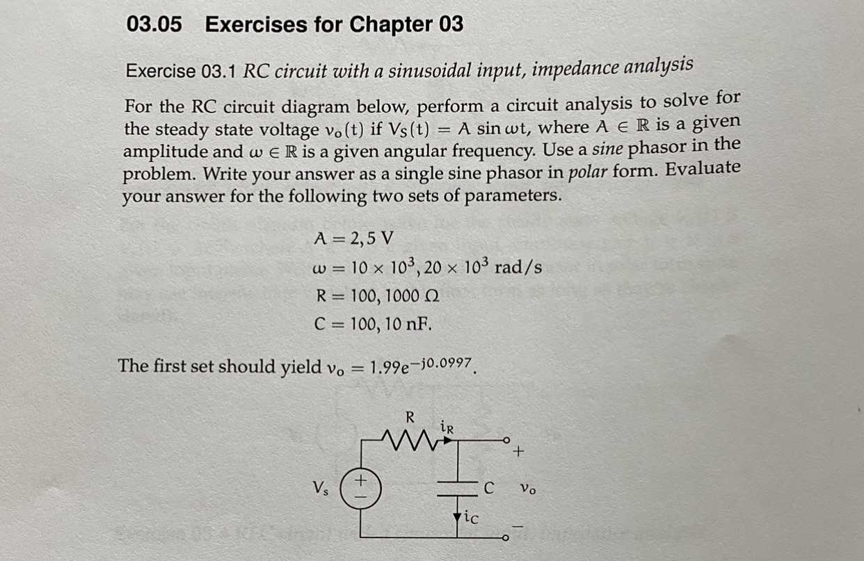 Solved 03.05 Exercises for Chapter 03 Exercise 03.1 RC | Chegg.com