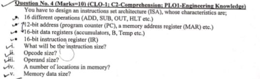 Solved You have to design an instruction set Architecture | Chegg.com